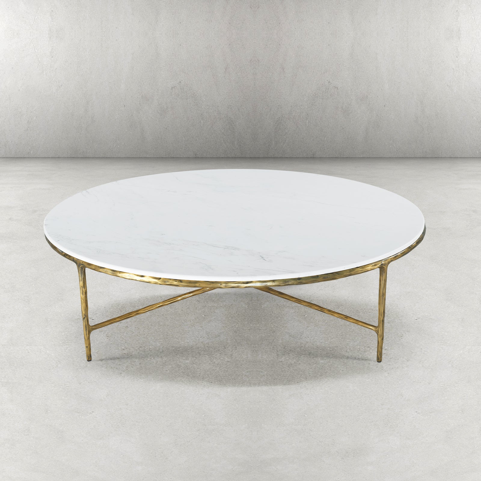 Thaddeus Marble Round Coffee Table 55"D – Alleylighting
