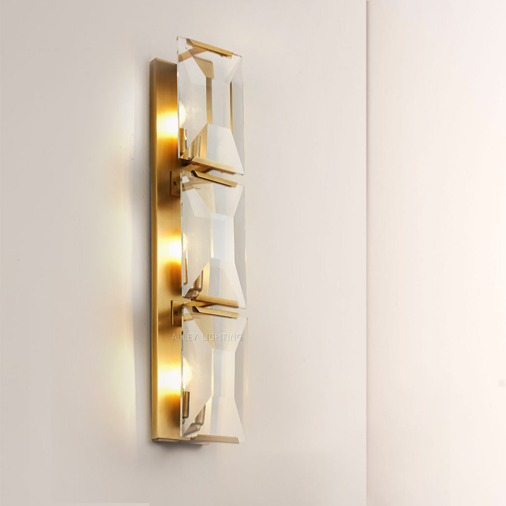 Aubrey Crystal Triple Wall Sconce,Modern Crystal Wall Sconce ...