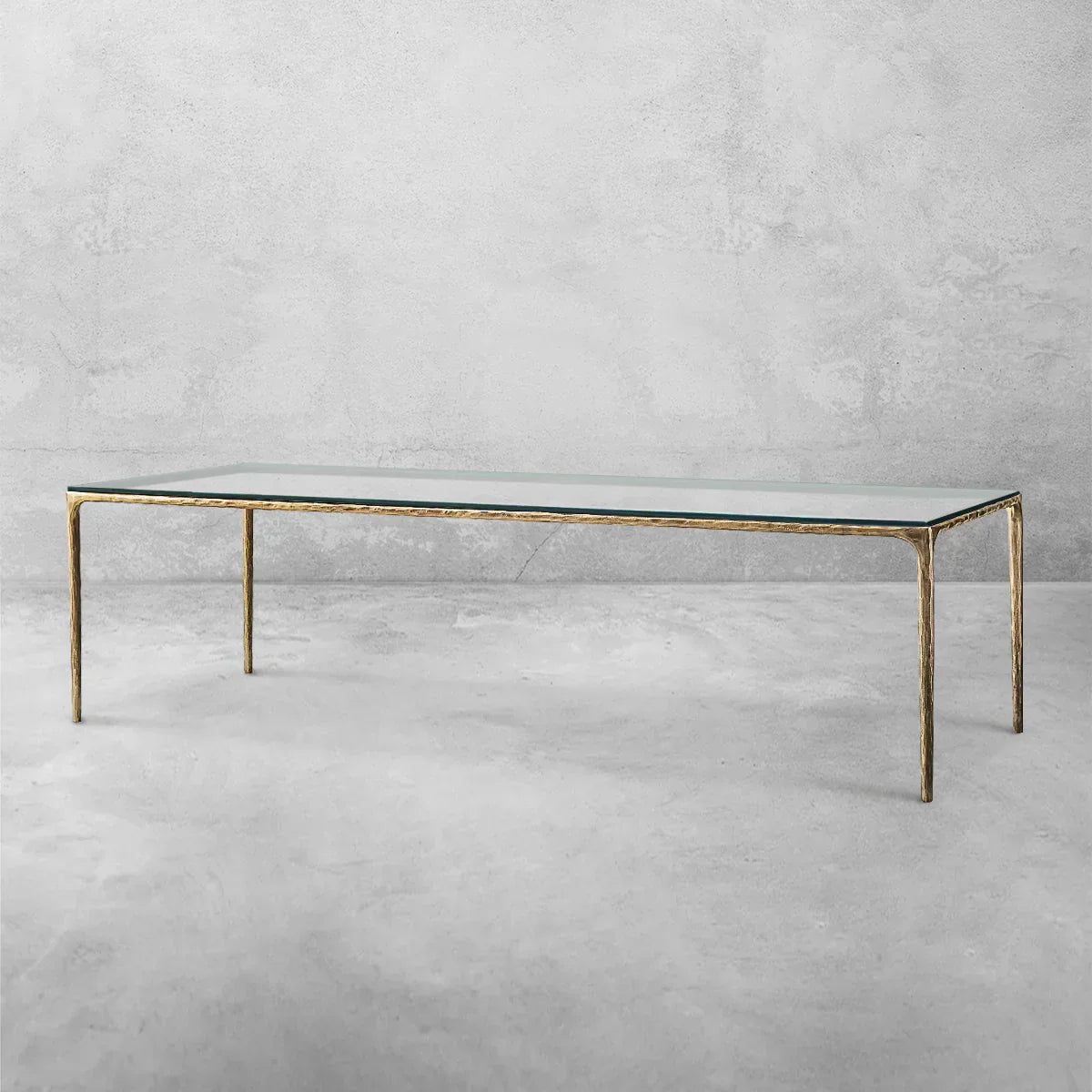 Thaddeus Glass Rectangular Dining Table – Alleylighting